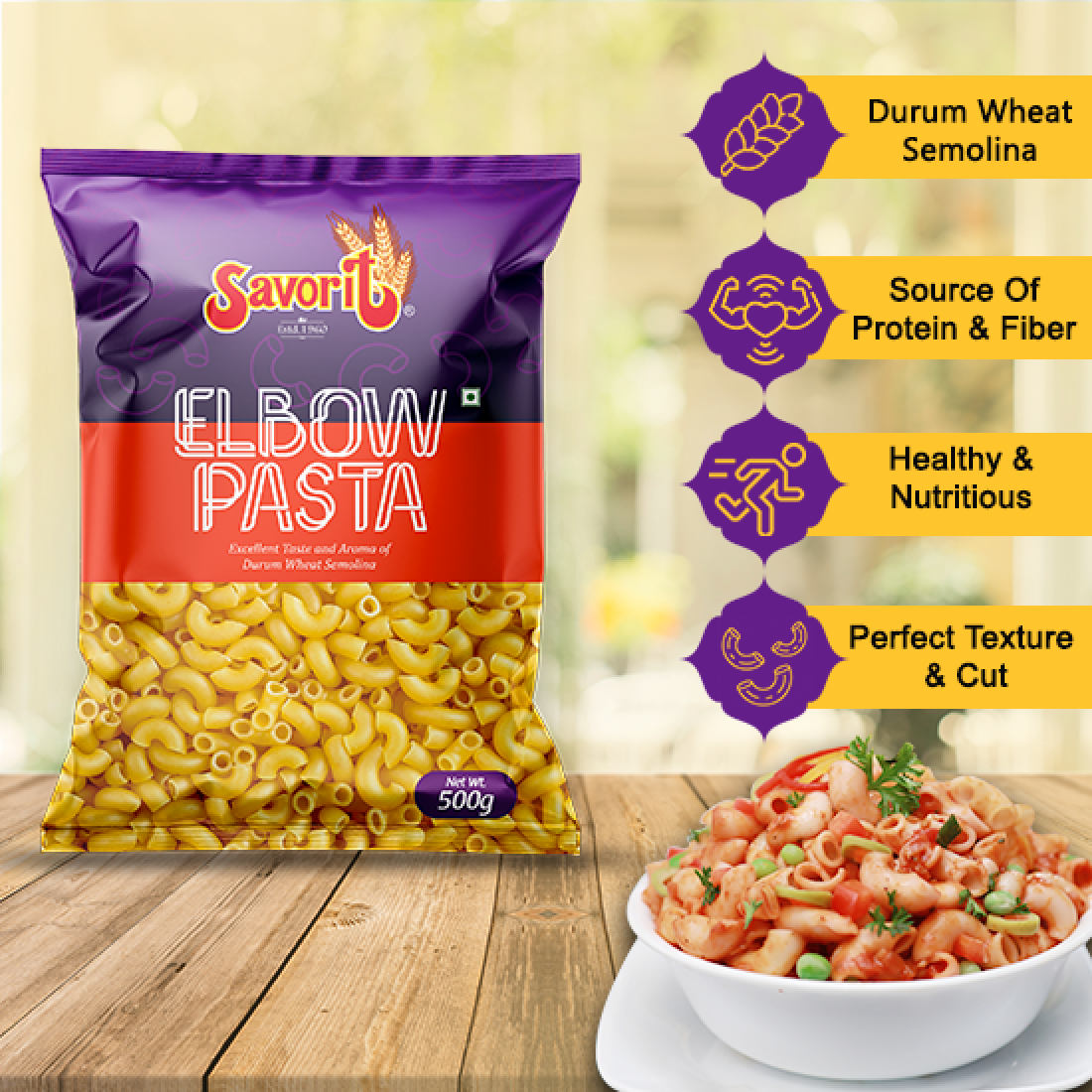 Savorit Popular Macaroni 500g (Elbow)