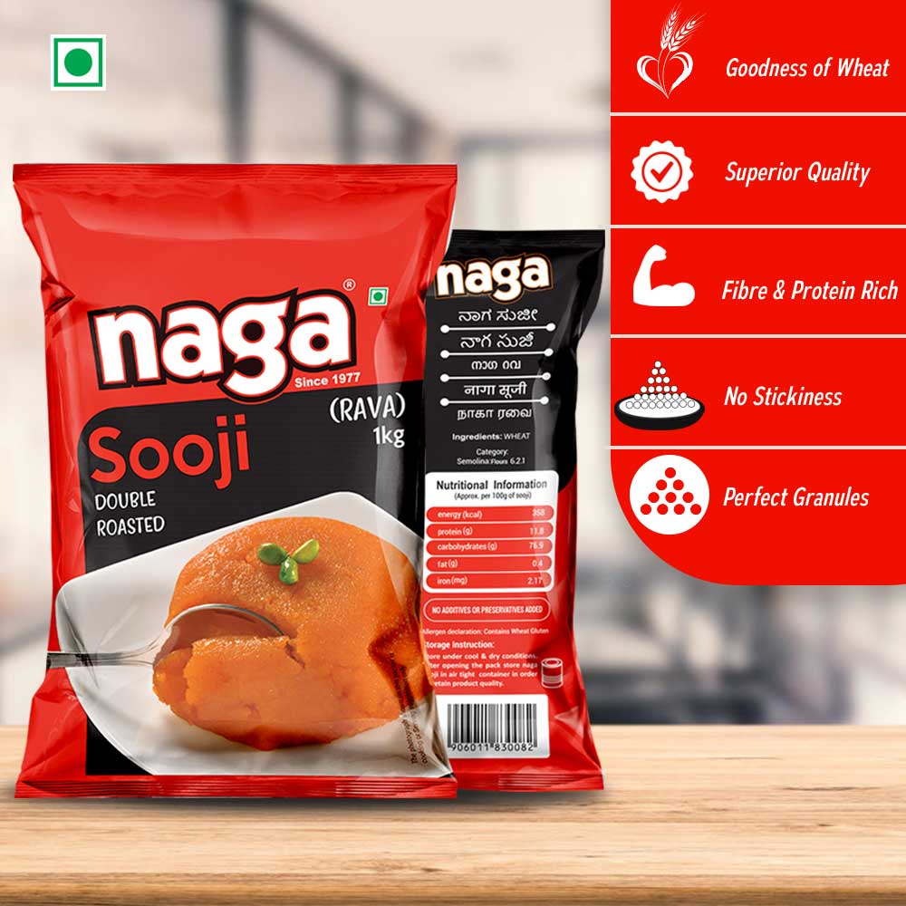 Naga Double Roasted Sooji 1kg
