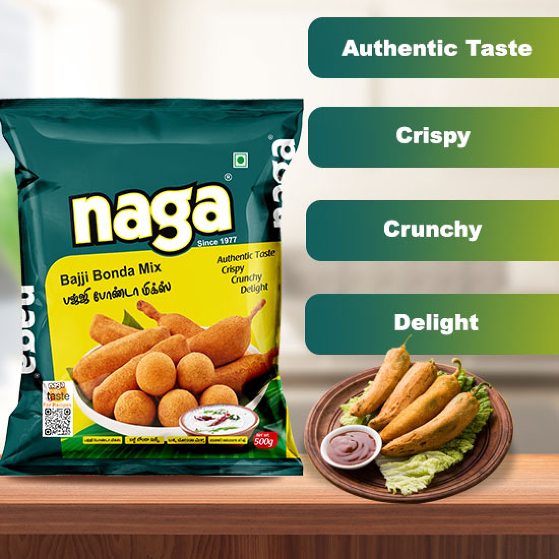 Naga Bajji Bonda Mix 500g - Authentic Indian Snack Preparation | Naga E ...